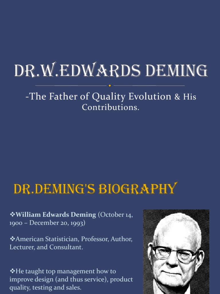 The Father of Quality Evolution: & His Contributions | PDF