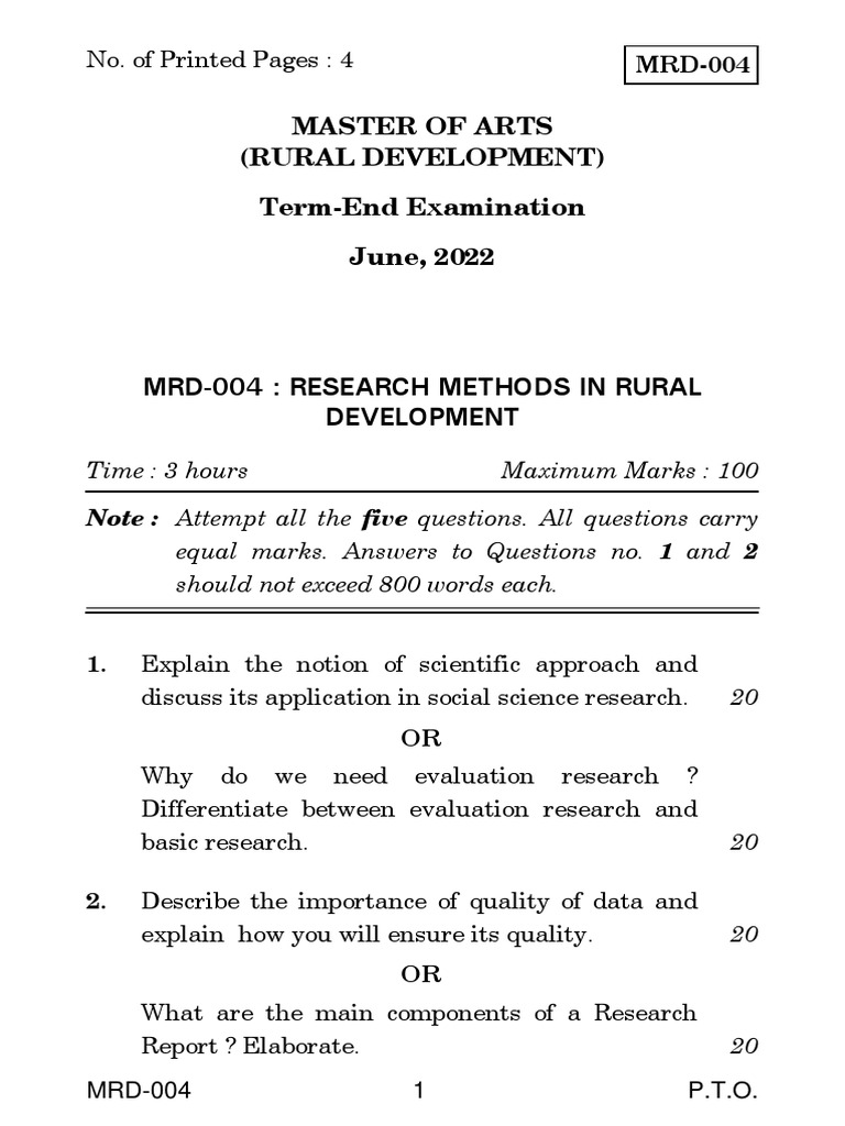MRD-4 June 2023 | PDF | Observation | Scientific Method