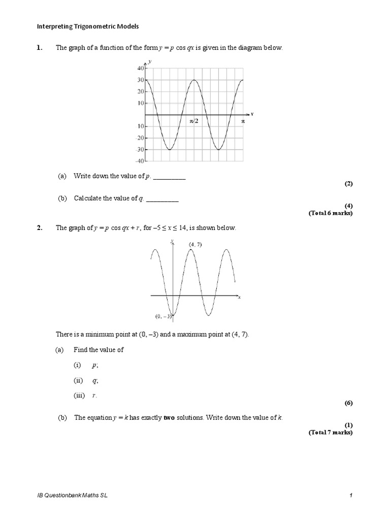 Trigonometric Models in IB Maths | PDF | Trigonometric Functions ...