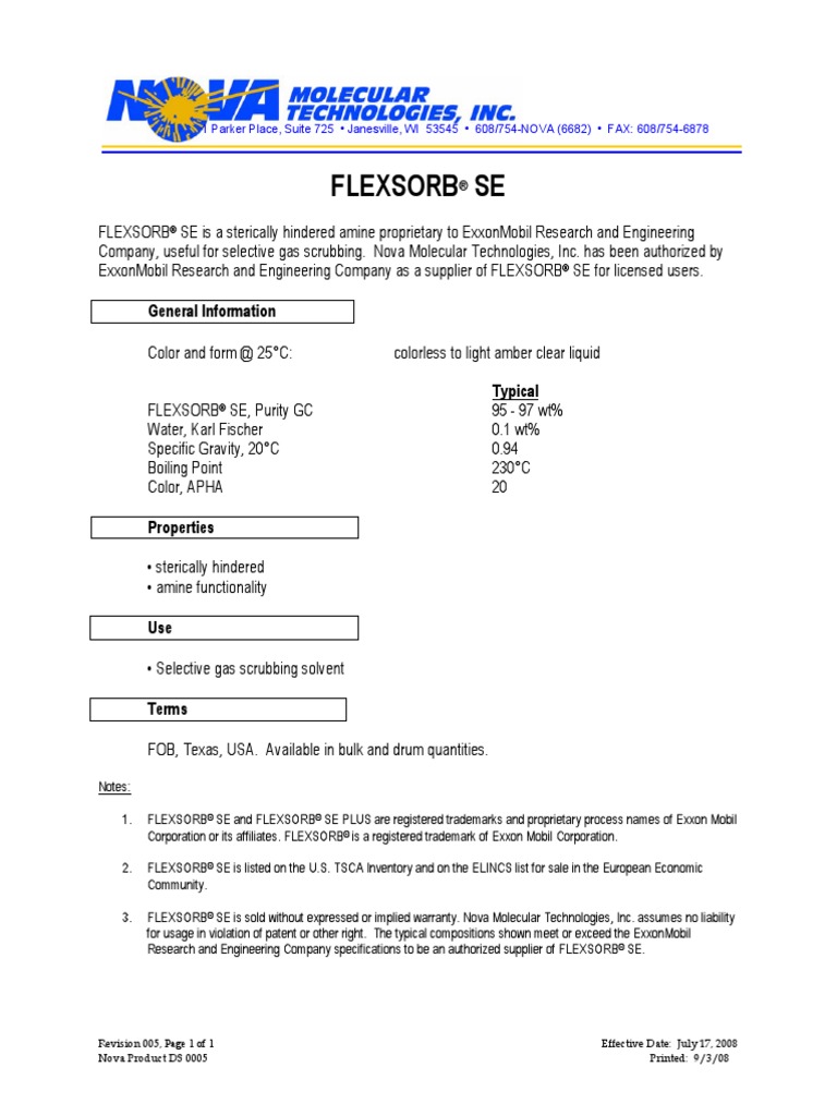 Flexsorb SE | PDF