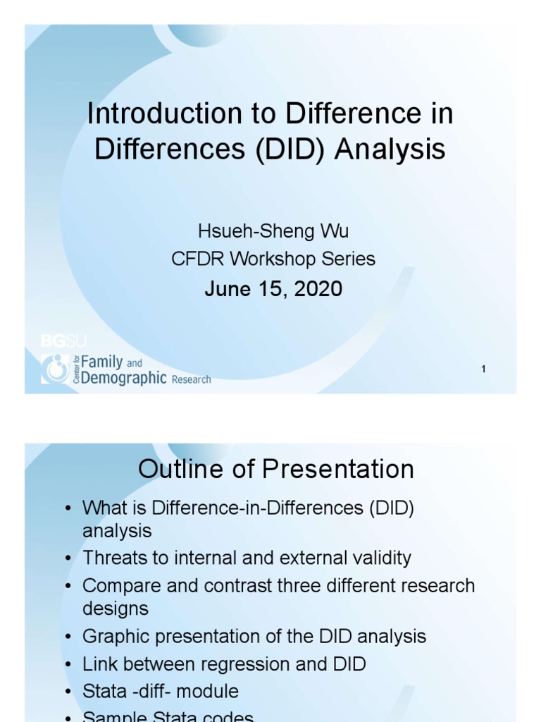 2020 Difference in Difference Analysis | PDF | Experiment | Dependent ...