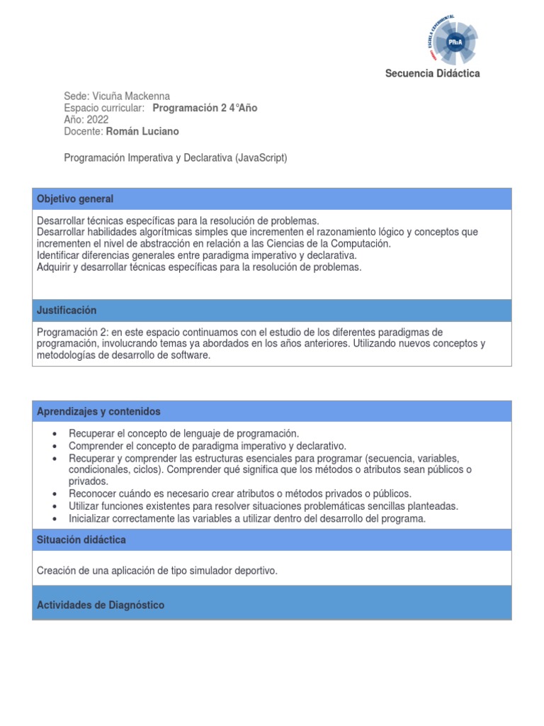Programación 2 | PDF | Lenguaje de programación | Programación de computadoras