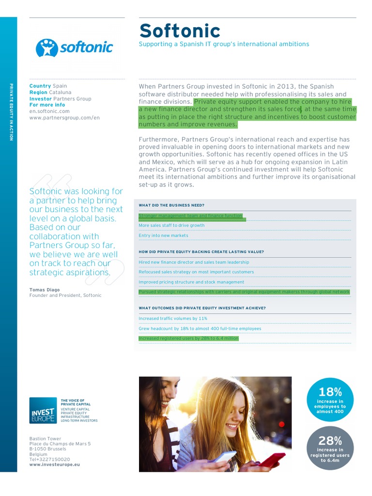 Softonic PE Case | Download Free PDF | Private Equity | Sales