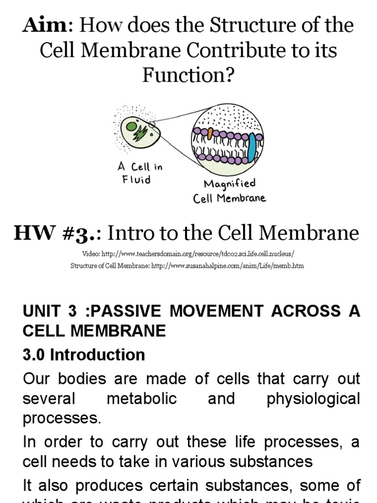 CELL TRANSPORTPOWEPOINT (Recovered) | PDF | Osmosis | Cell Membrane