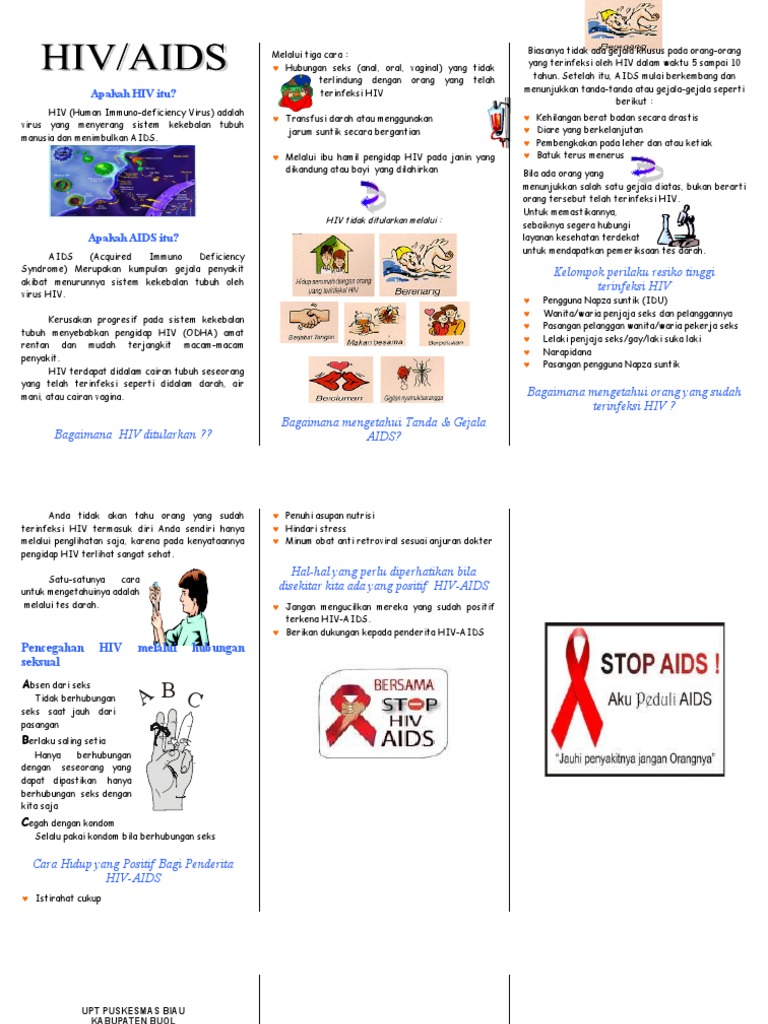 Leaflet Hiv Aids | PDF
