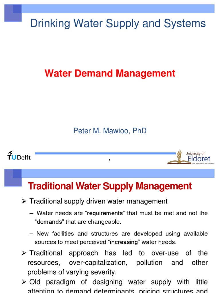 Water Demand Management - 2023 | PDF | Water | Water Resources