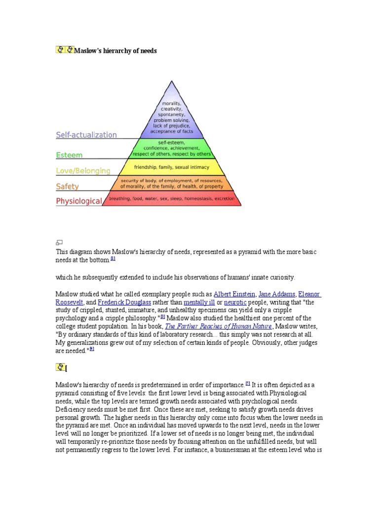 Understanding Maslow's Hierarchy of Needs | PDF | Psychology ...