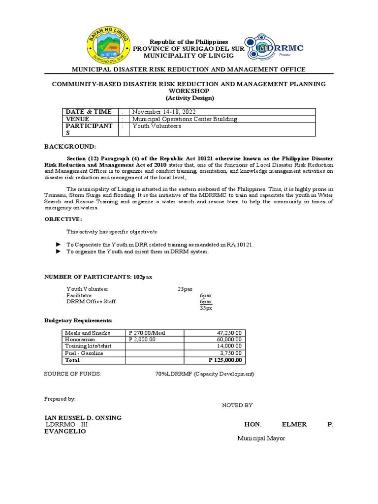 Wasar - Activity Design | PDF | Disaster Risk Reduction | Vortices