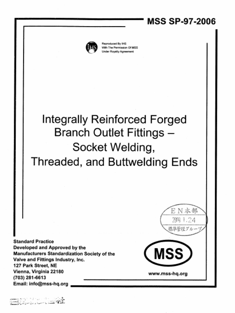 MSS SP-97 (2006) | PDF