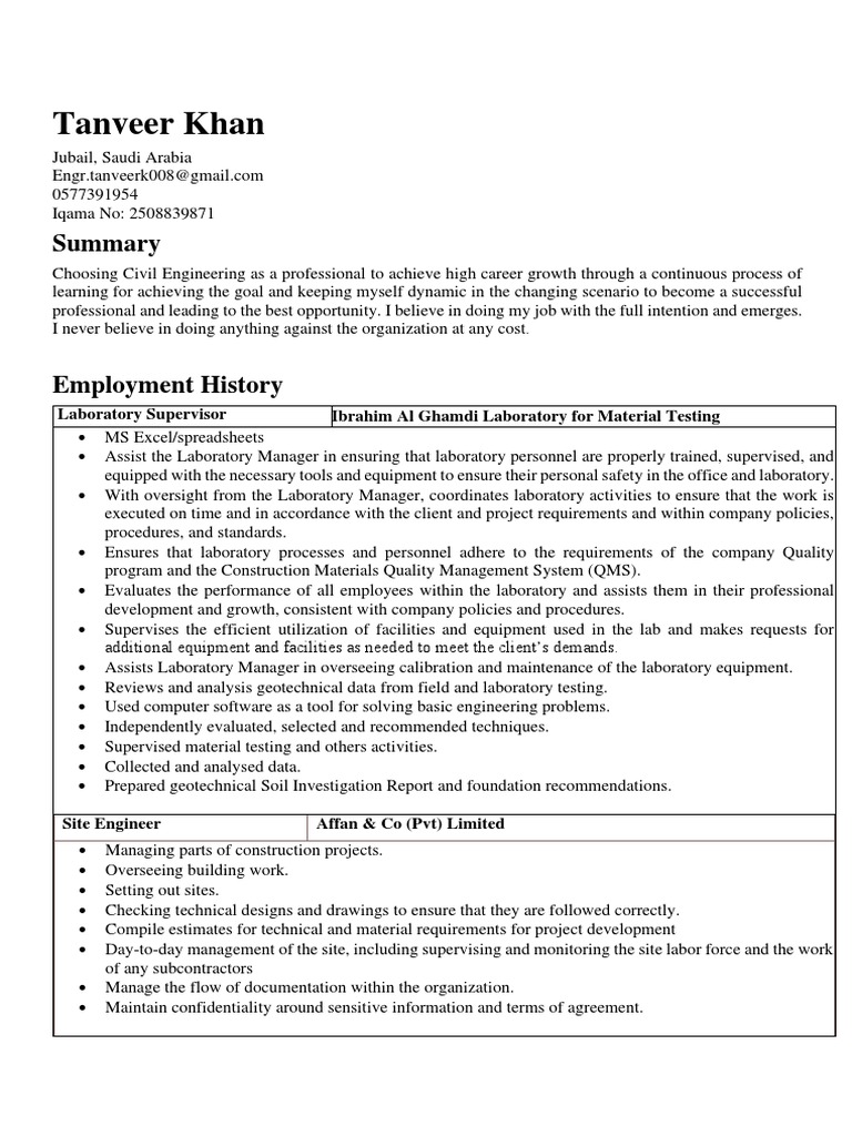 Tanveer Khan Resume | PDF