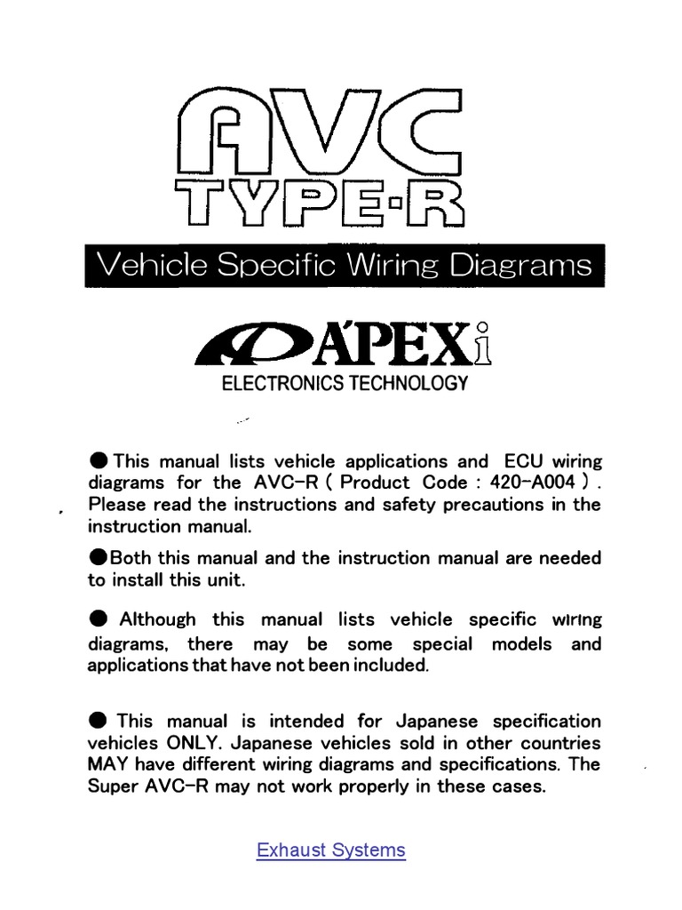 Avc R Wiring Manual | PDF