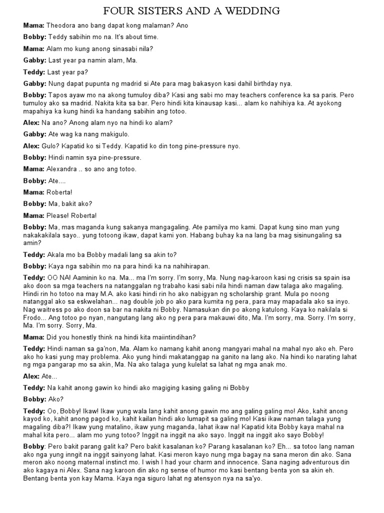 4 Sisters Script | PDF