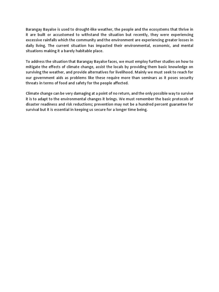 Draft - Case Analysis Essay Natural Reserve Institute of Barangay ...