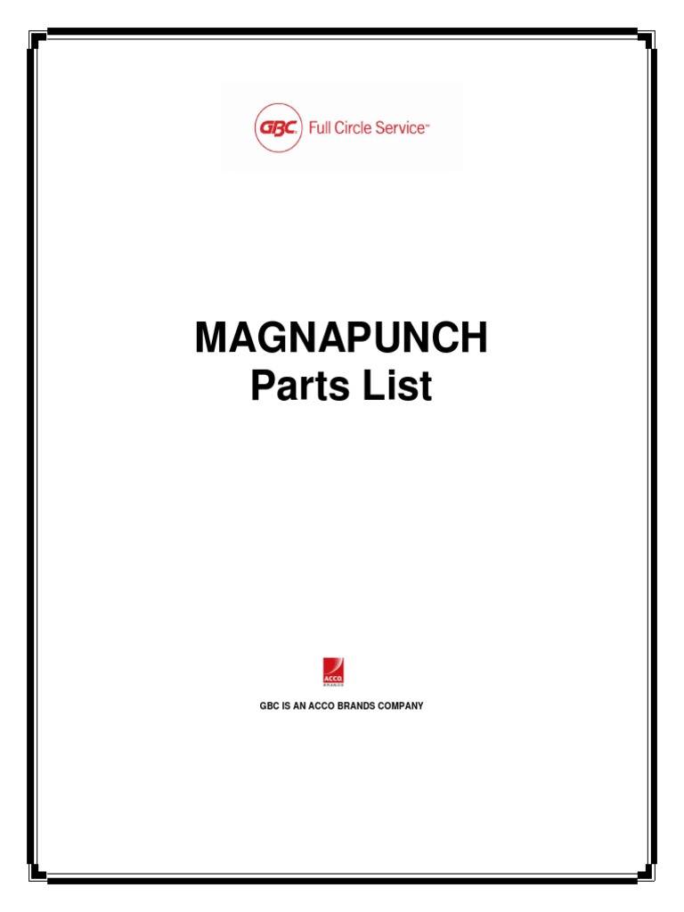 Magnapunch Parts Punch | PDF | Electrical Connector | Screw