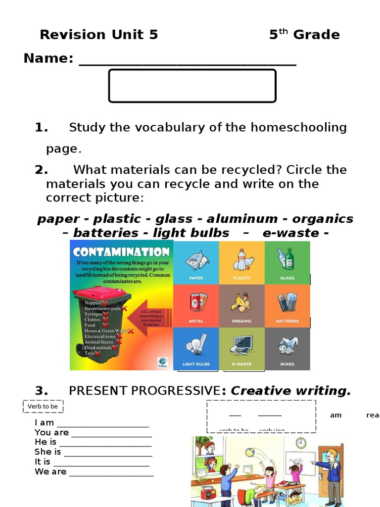 Revision Unit 5 5th Grade Pdf