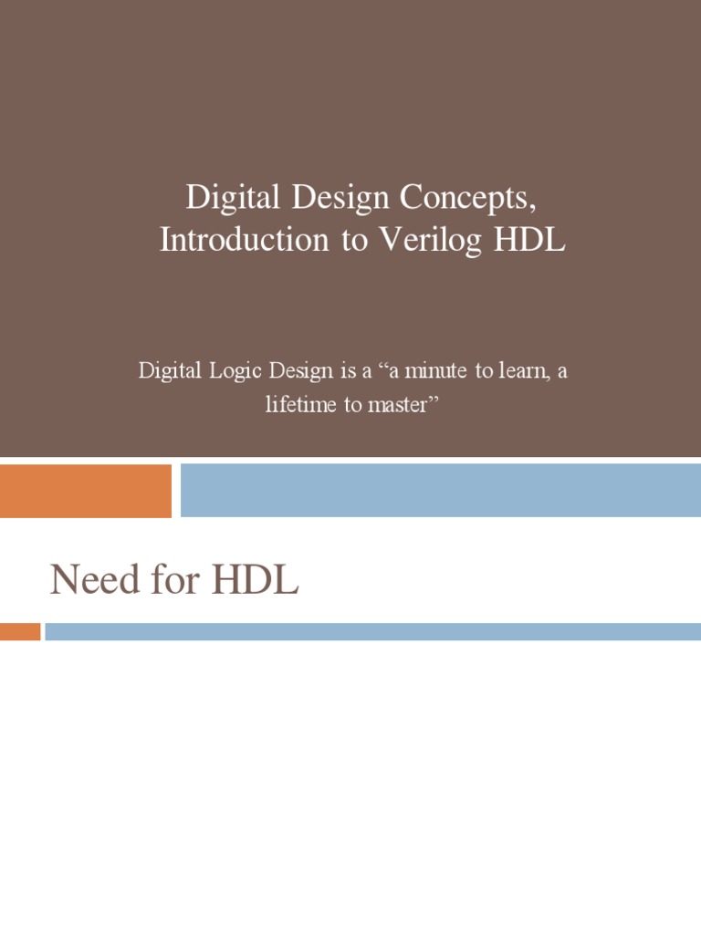 Digital Design Concepts, Introduction To Verilog | PDF | Hardware ... Digital Design Concepts, Introduction To Verilog | PDF | Hardware ...
