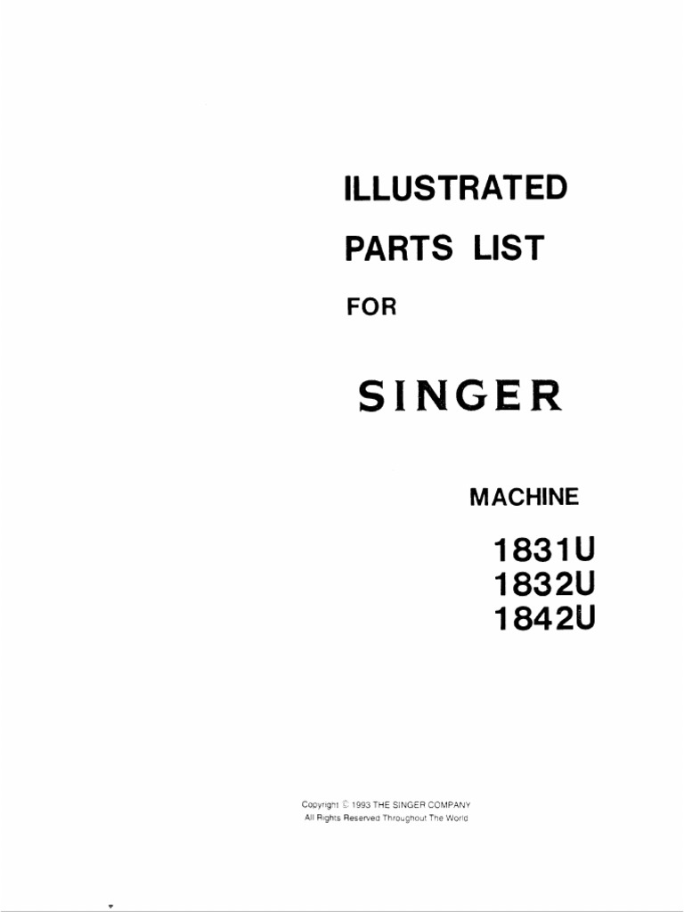 Manual Singer 1842U - ManualsBase.com | PDF
