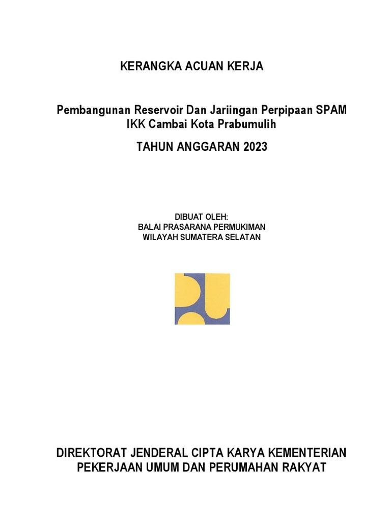 KAK Pembangunan Reservoir Dan Jaringan Perpipaan SPAM IKK Cambai Kota Prabumulih | PDF