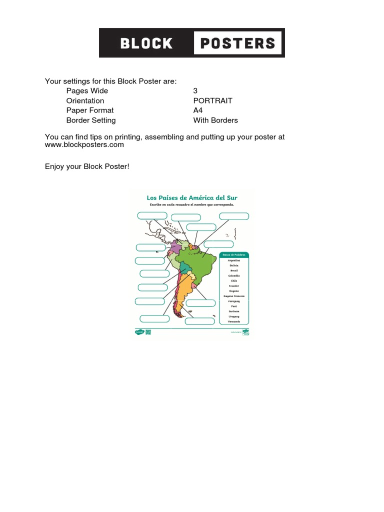 DIY Block Poster Setup Guide | PDF