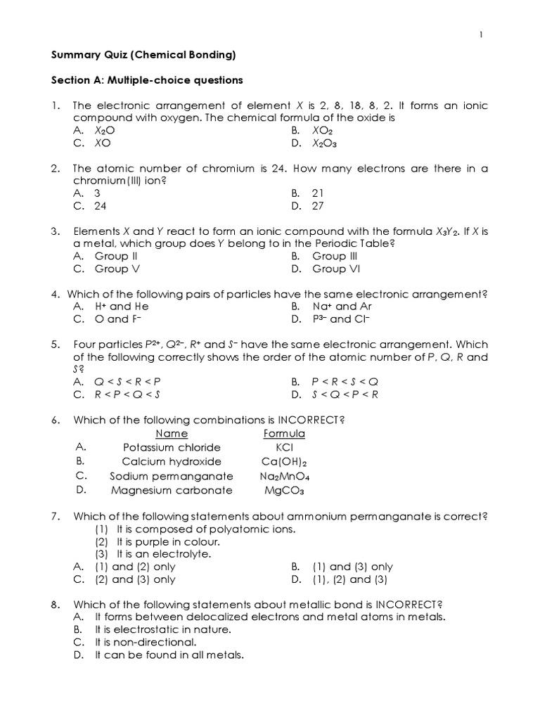 Chemical Bonding | PDF | Chemical Compounds | Chemical Bond