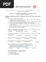 Short Stories Quiz with Answers | PDF | Plot (Narrative)
