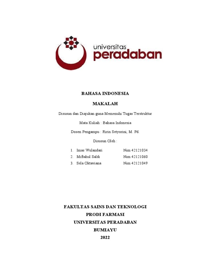 Makalah Kel 3 Bhs Indonesia | PDF