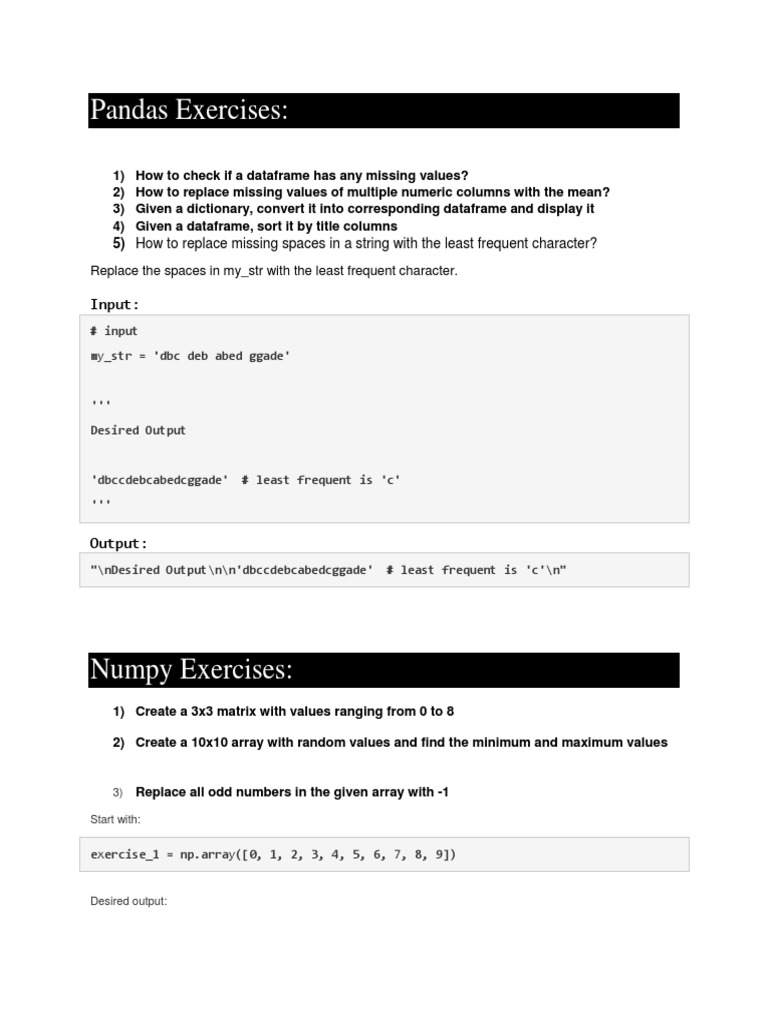 Numpy - Pandas Assignment | PDF Numpy - Pandas Assignment | PDF