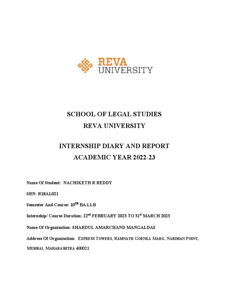 Internship Report | PDF