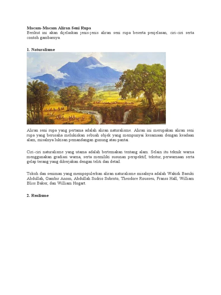 Aliran-Aliran Pada Seni Rupa | PDF