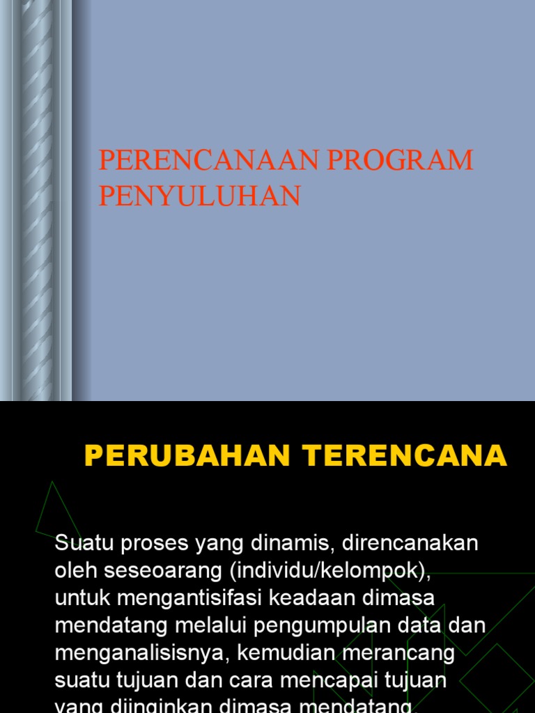 Perencanaan Program Penyuluhan | PDF