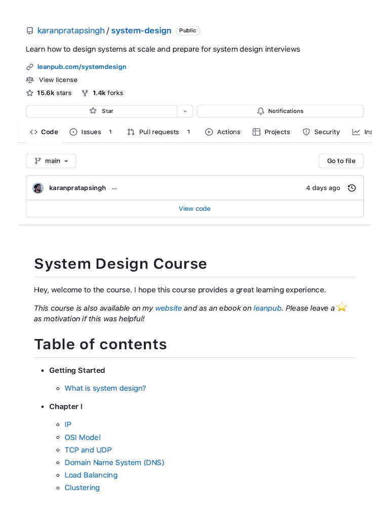 GitHub - Karanpratapsingh - System-Design - Learn How To Design Systems at Scale and Prepare For ...