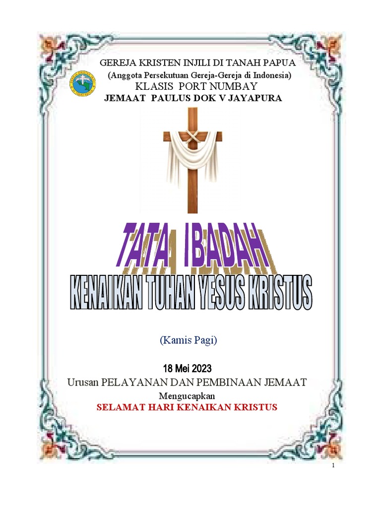 Tata Ibadah Kenaikan Tuhan Yesus | PDF