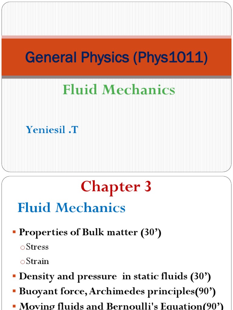 3 Fluid Mechanics | Download Free PDF | Fluid Dynamics | Stress (Mechanics)