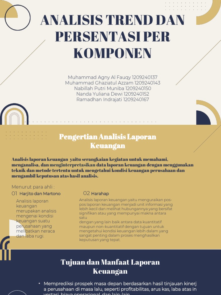 Analisis Trend & Persentasi Per Komponen | PDF