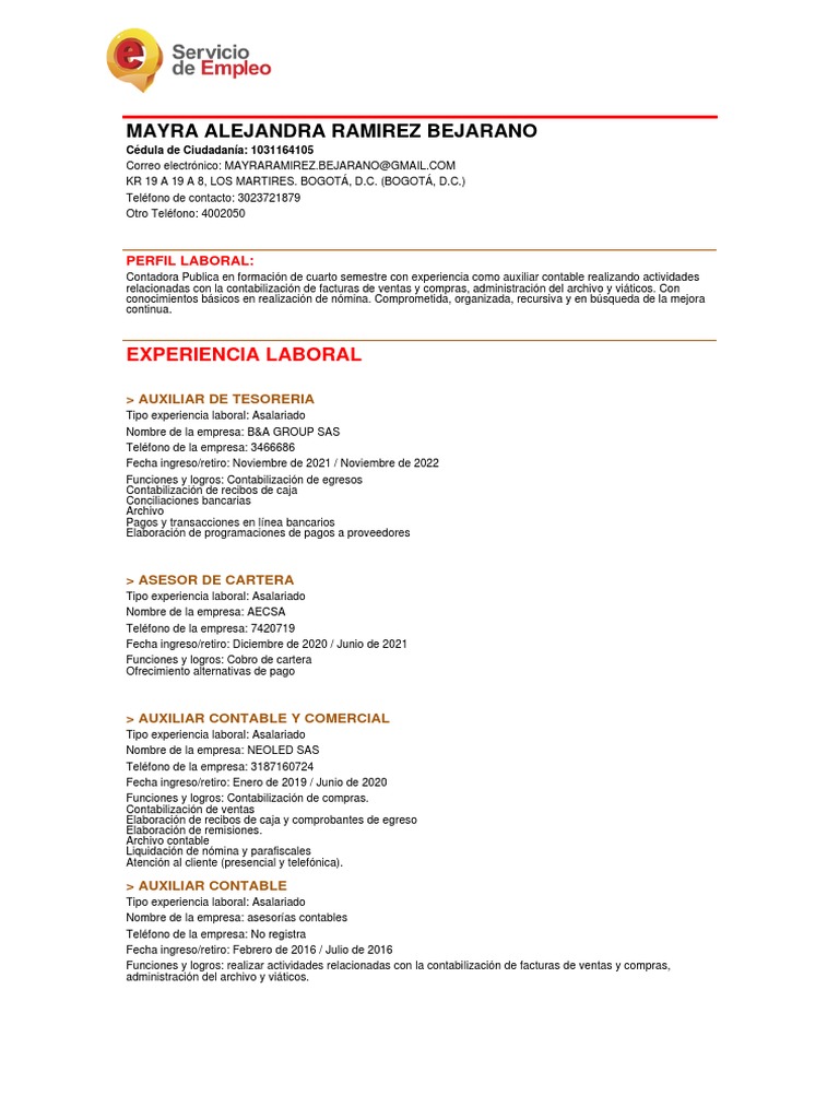 Mayra Alejandra Ramirez Bejarano | PDF