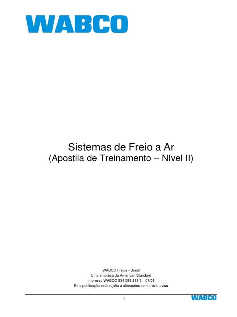 Sistema de Freio A Ar 2 Wabco | PDF