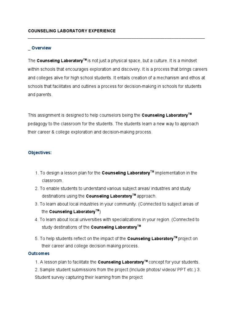 8th Cohort Assignment 3 - Counseling Laboratory Experience With Students Final | PDF | Cost Of ...