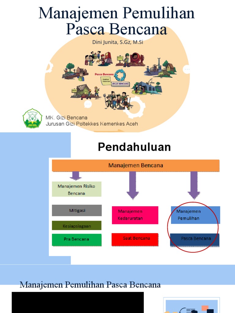 Manajemen Pemulihan Pasca Bencana Pdf
