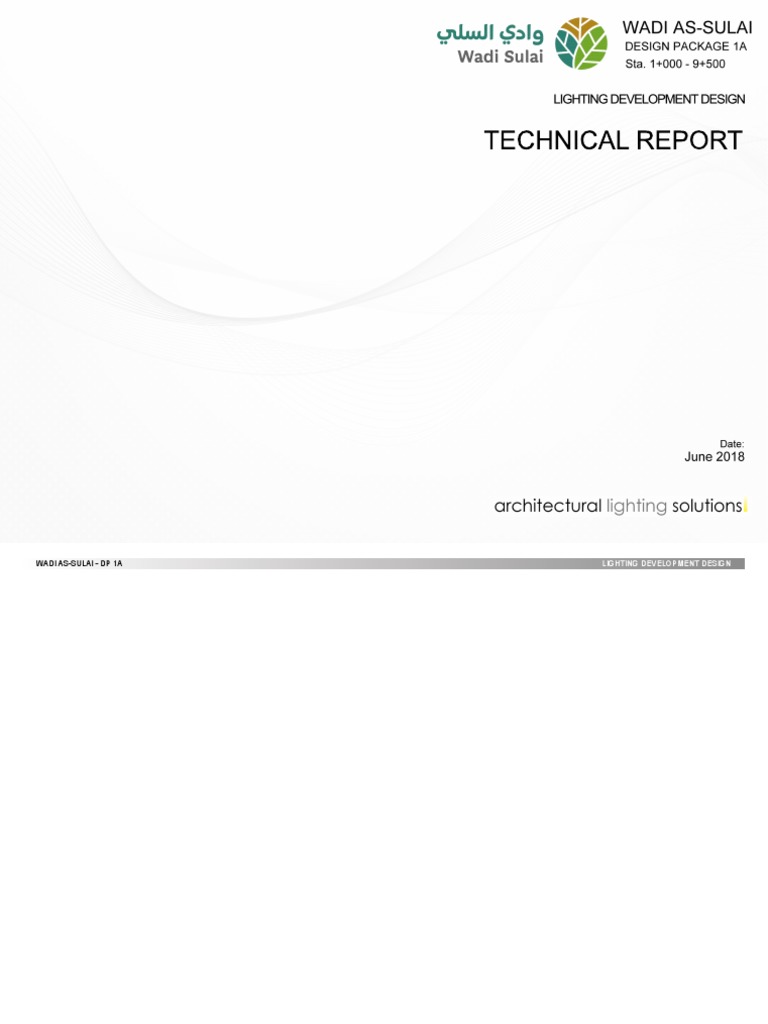 Als20180627 Wadi As-Sulai Dp1a LDD Technical Report | PDF | Lighting ...