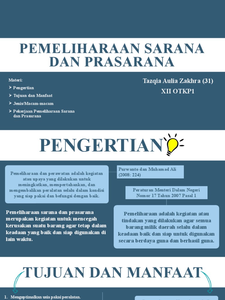 Pemeliharaan Sarana dan Prasarana Efektif | PDF
