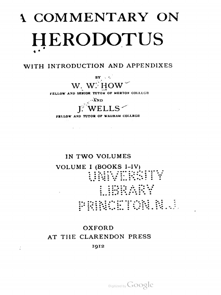 A Commentary On Herodotus | PDF