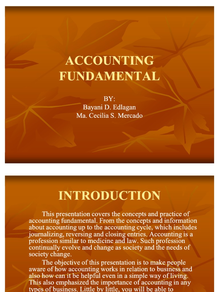 Basic Accounting PPT 3 | PDF | Debits And Credits | Certified Public ...