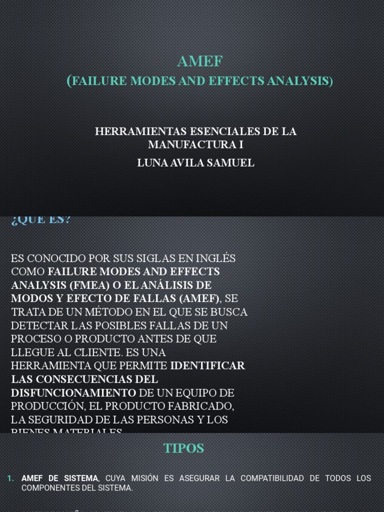 AMEF | PDF | Diseño | Riesgo