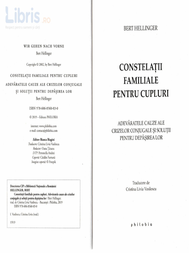 Constelatii Familiale Pentru Cupluri - Bert Hellinger | PDF
