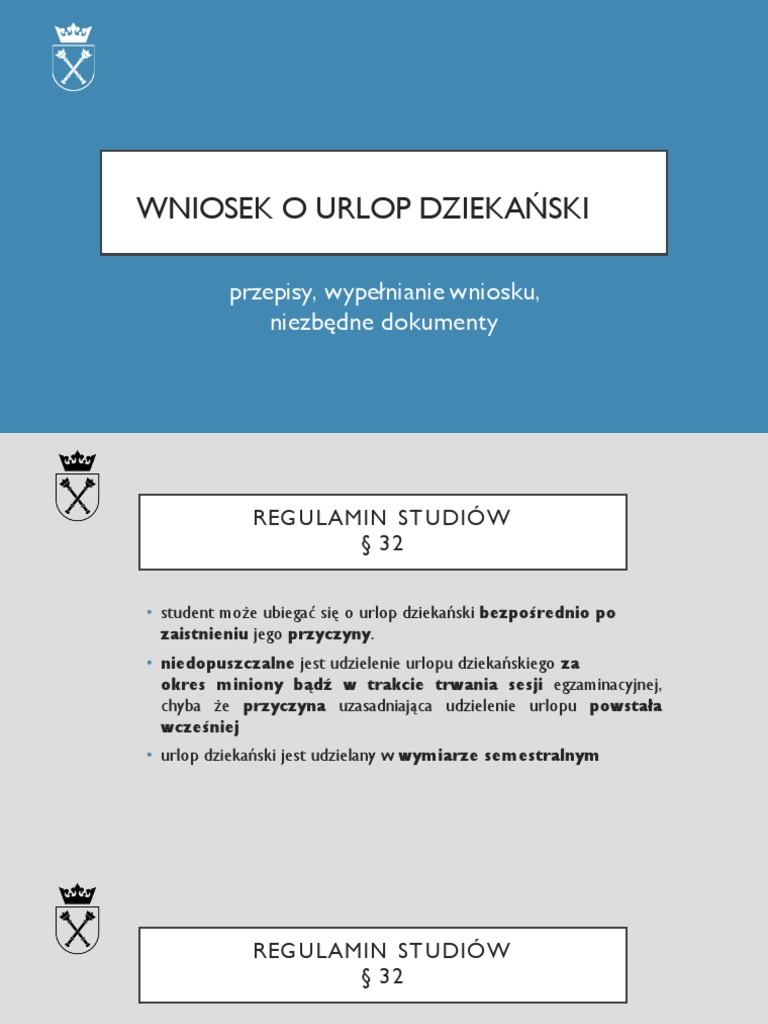 Instrukcja Urlop - Dziekanski | PDF