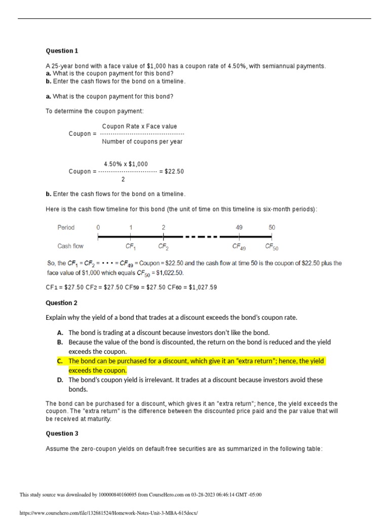 Homework Notes Unit 3 MBA 615 | PDF | Net Present Value | Internal Rate ...