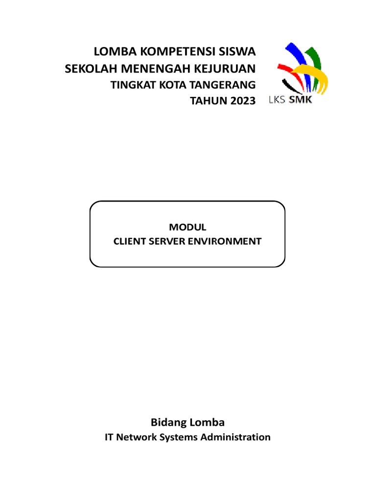 Test Project LKS Kotang 2023 - ITNSA - Client Server Environment | PDF
