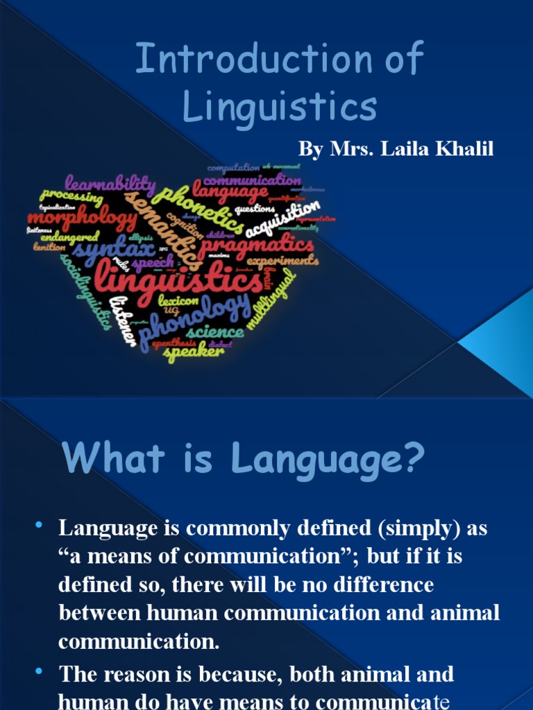 Introduction of Language | PDF