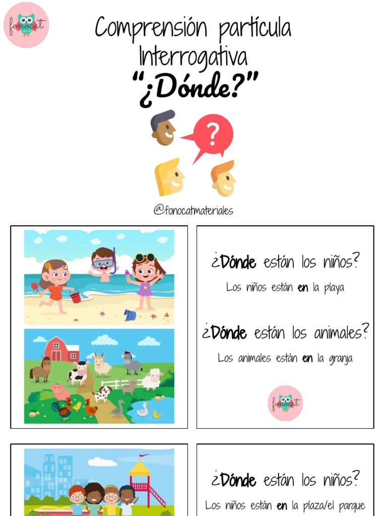 Partícula Interrogativa ¿Dónde_ | PDF