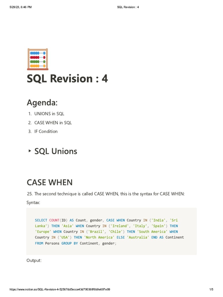 Sql Revision 4 Pdf